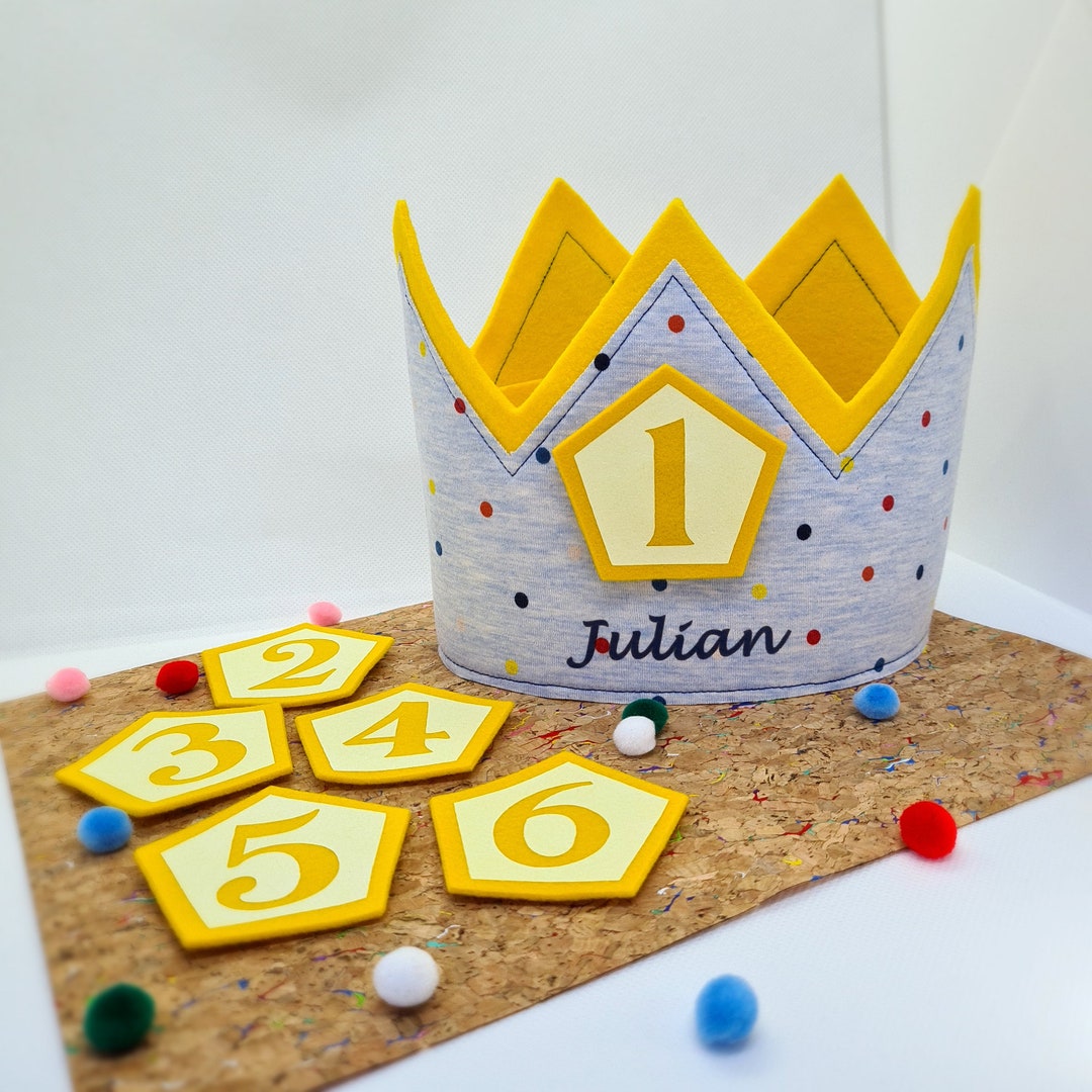 Birthday Crown With Desired Name Customizable Interchangeable Numbers ...