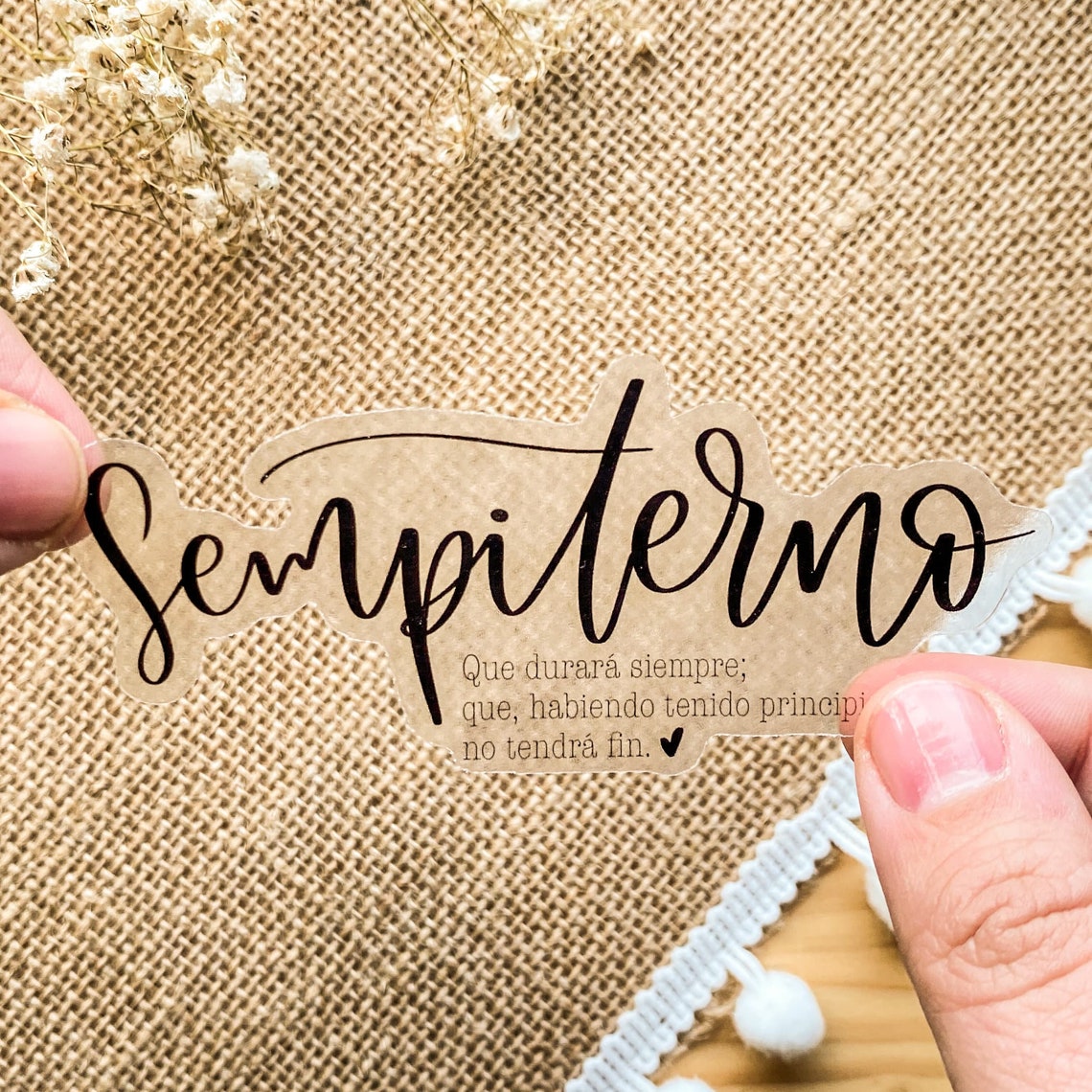Sticker sticker word sticker sempiterno pegatina palabra | Etsy
