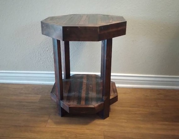 Modern Farmhouse Octagonal End Table Side Table for Living - Etsy