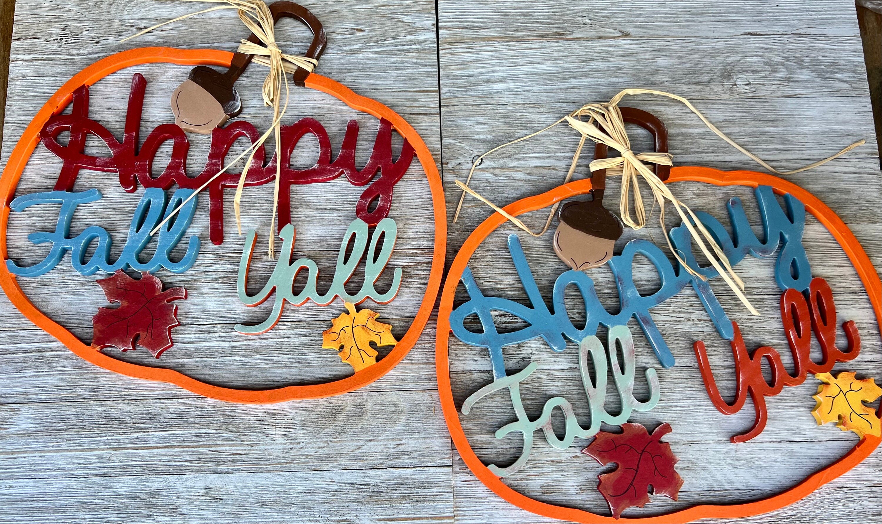Happy Fall Y’all Pumpkin Wood Wall Sign in Your Choice of 3 Different ...