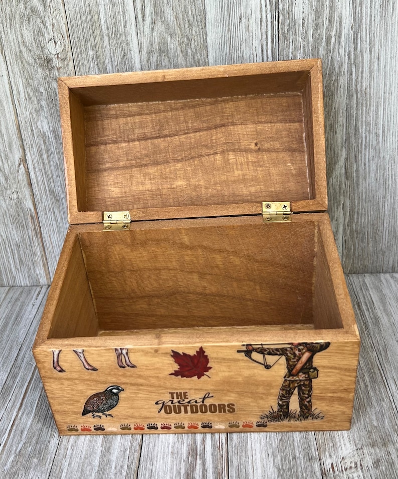 Hunting Wood Recipe Boxes in Your Choice of Design Lot #1 - Etsy