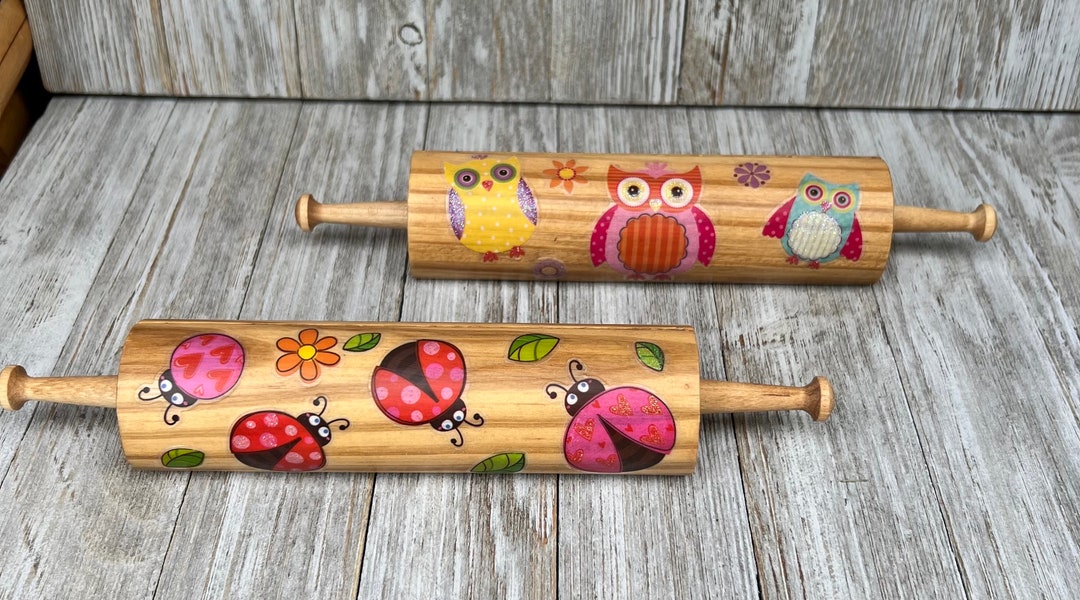 Ladybugs or Owl Rolling Pin Recipe Card Holders Wood Your Choice of ...
