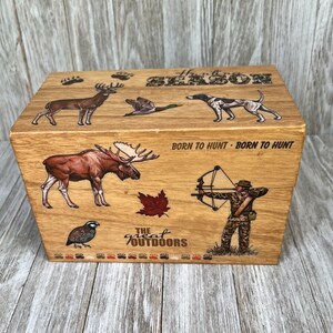 Hunting Wood Recipe Boxes in Your Choice of Design Lot #1 - Etsy