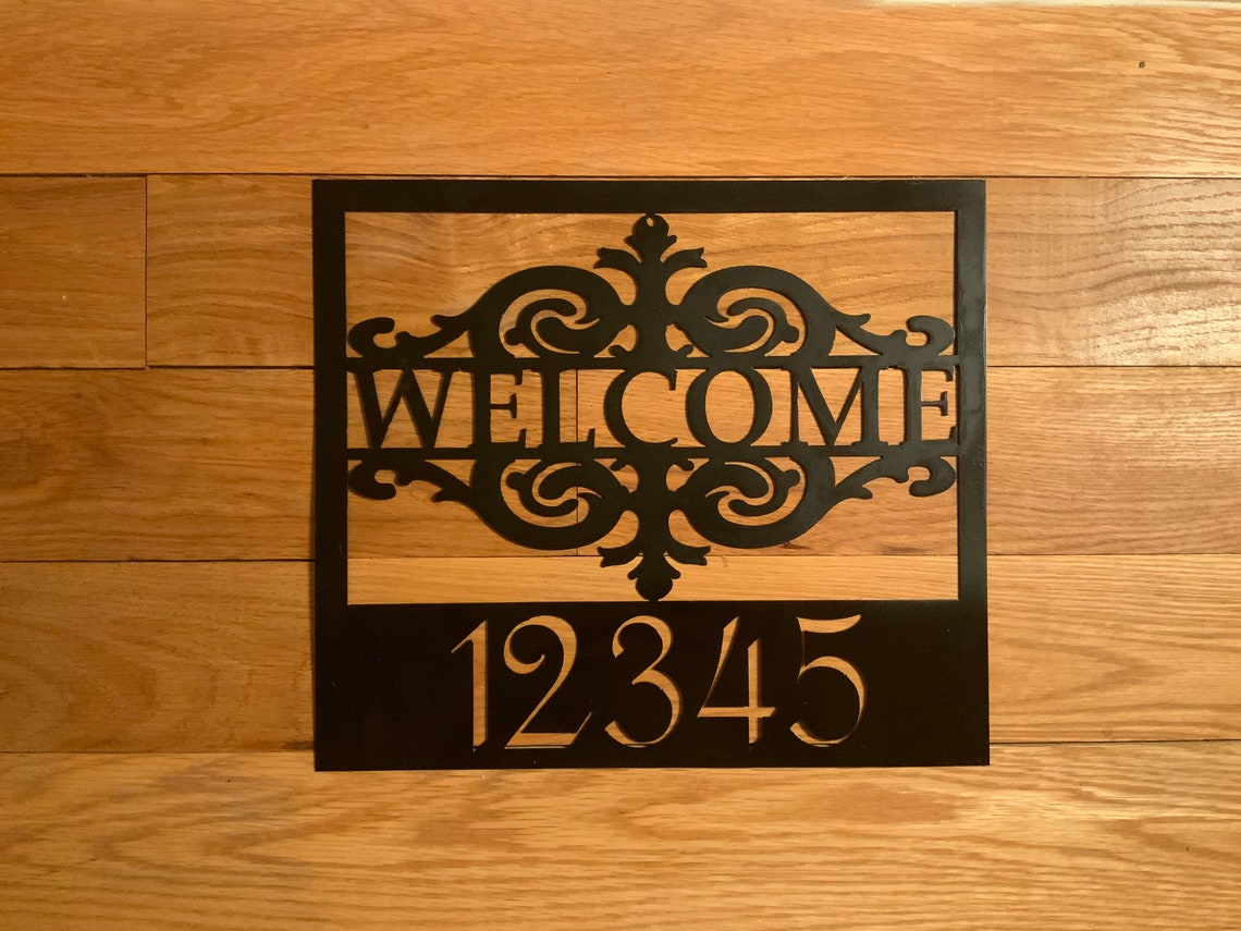 Personalized CNC Plasma Cut Welcome Sign | Etsy