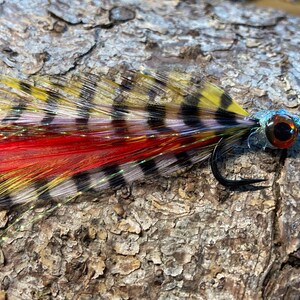 Red, Black and White Streamer Fly - Etsy