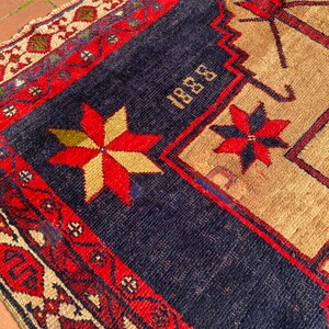 Vintage Old Style Rug, Antique Turkish Rug, Old Fashioned Rug, Area ...