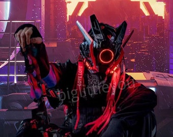 Cyberpunk 2077 Tactical Helmet Samurai Mask Photography Street - Etsy