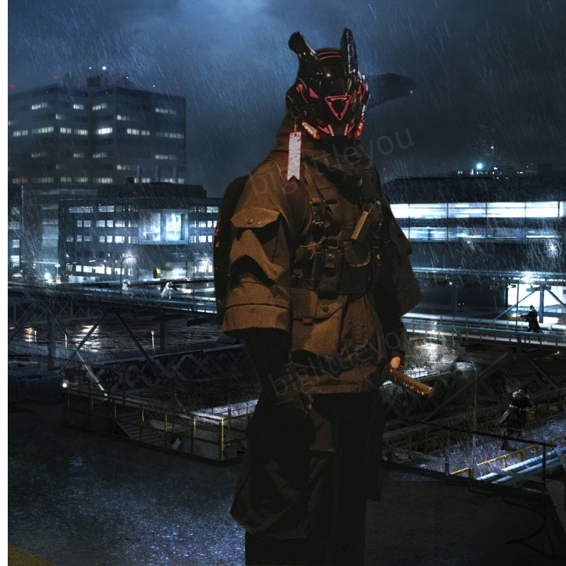 Cyberpunk Mask Samurai Helmet Tactical Helmet Cyberpunk - Etsy