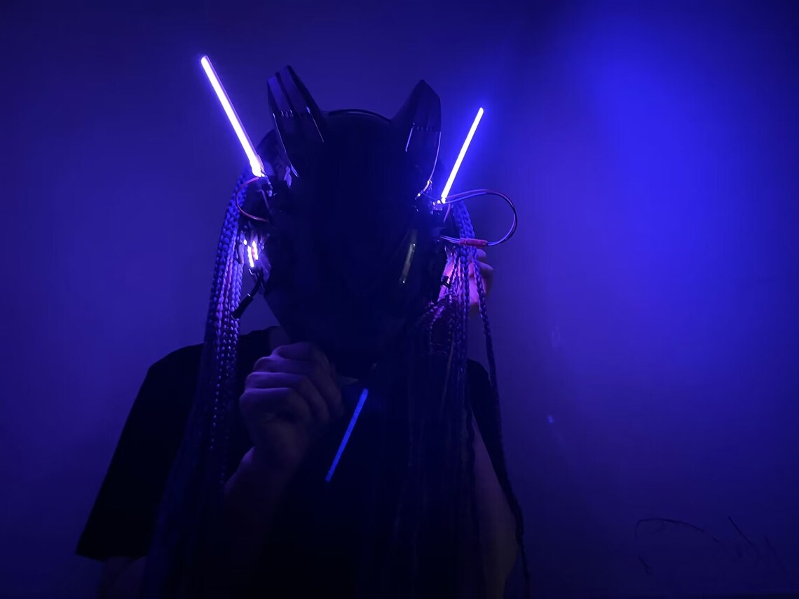 Cyberpunk 2077cyberpunkart Cosplay Mask Masquerade Mask Futuristic Mask ...