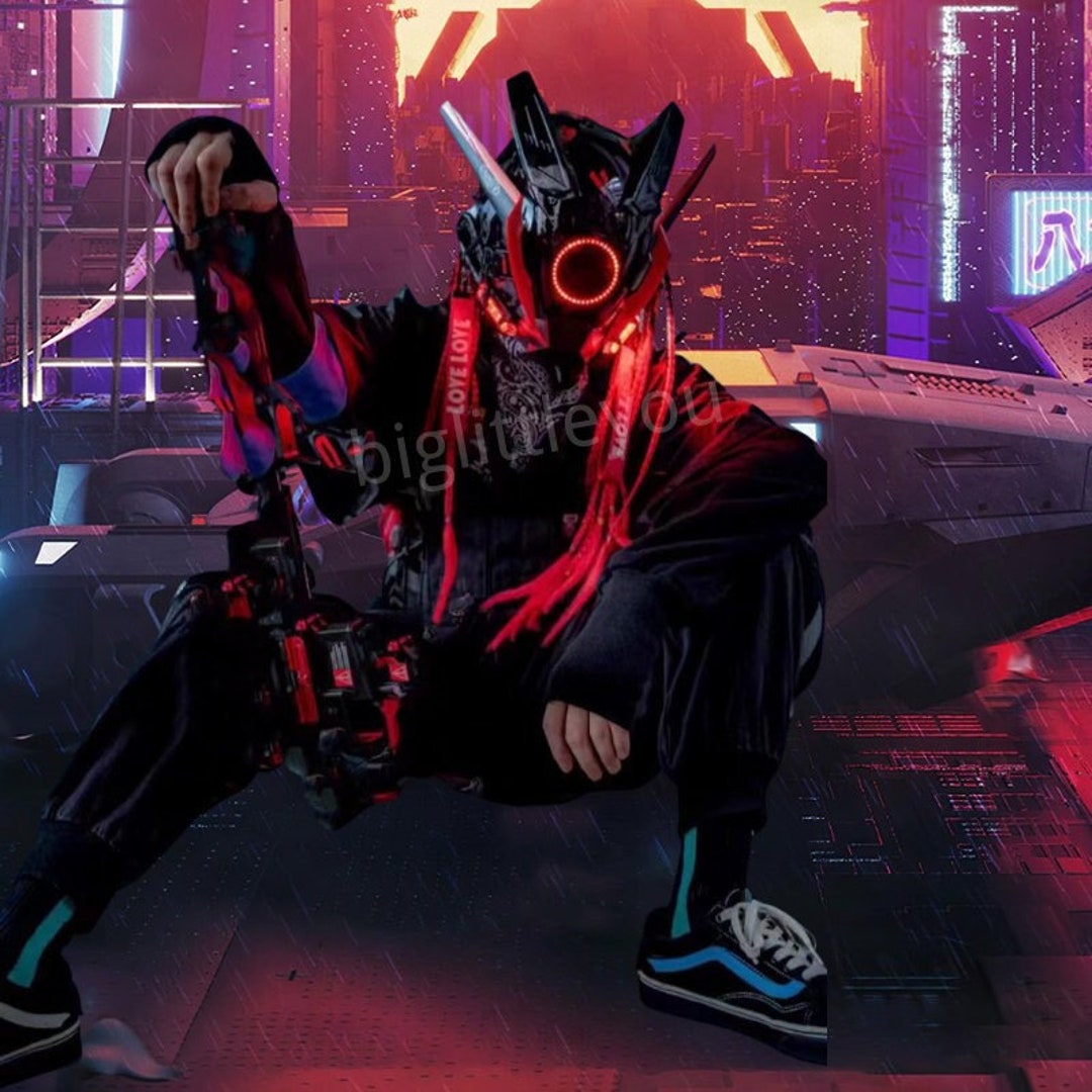 Cyberpunk Mask 2077 Photography Prop Samurai Helmet Tactical - Etsy