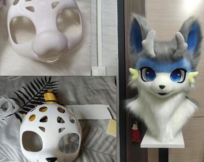 FREE SHIP High Airflow Kemono Furry Fursuit Head Base. 10.5 Inches - Etsy