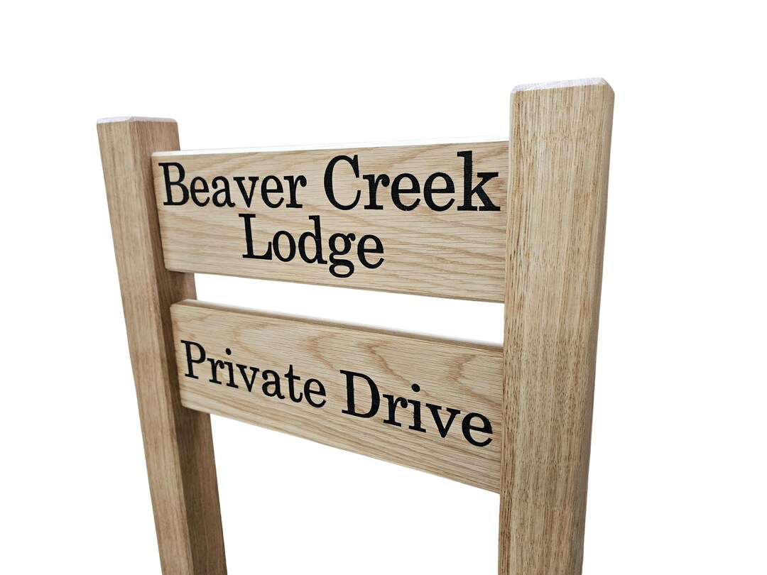 Oak House Name Driveway Garden Sign on Posts | Chorley Oak - Etsy UK