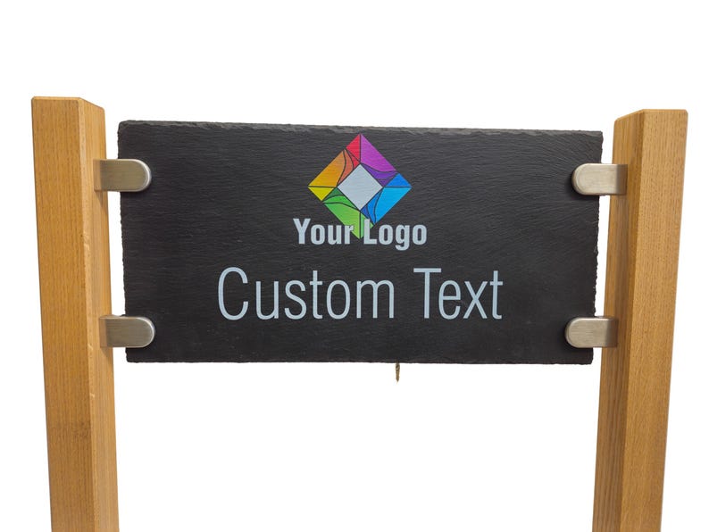 Oak & Slate House Name Driveway Garden Sign on Posts | Chorley Oak ...