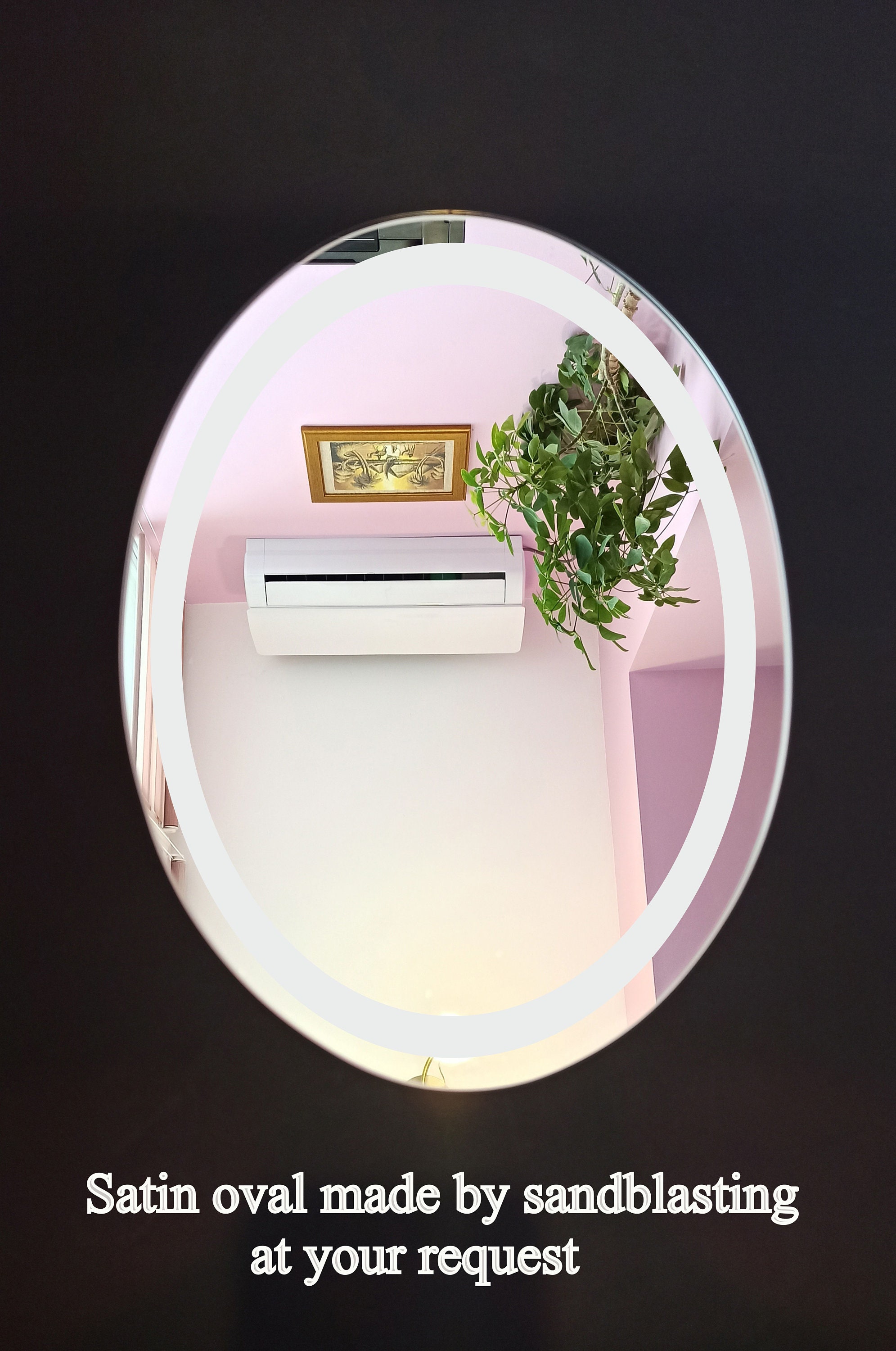 Oval glass mirror Ellipse wall mirror Mirror with oval shape. | Etsy