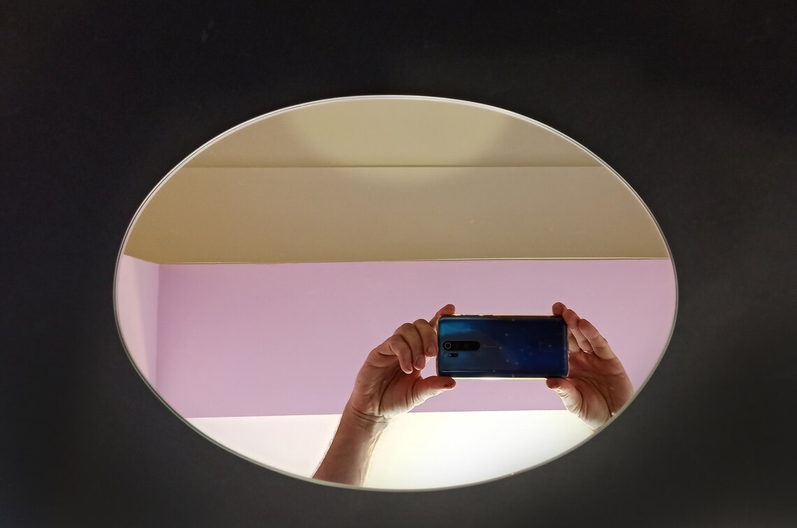 Oval glass mirror Ellipse wall mirror Mirror with oval shape. | Etsy