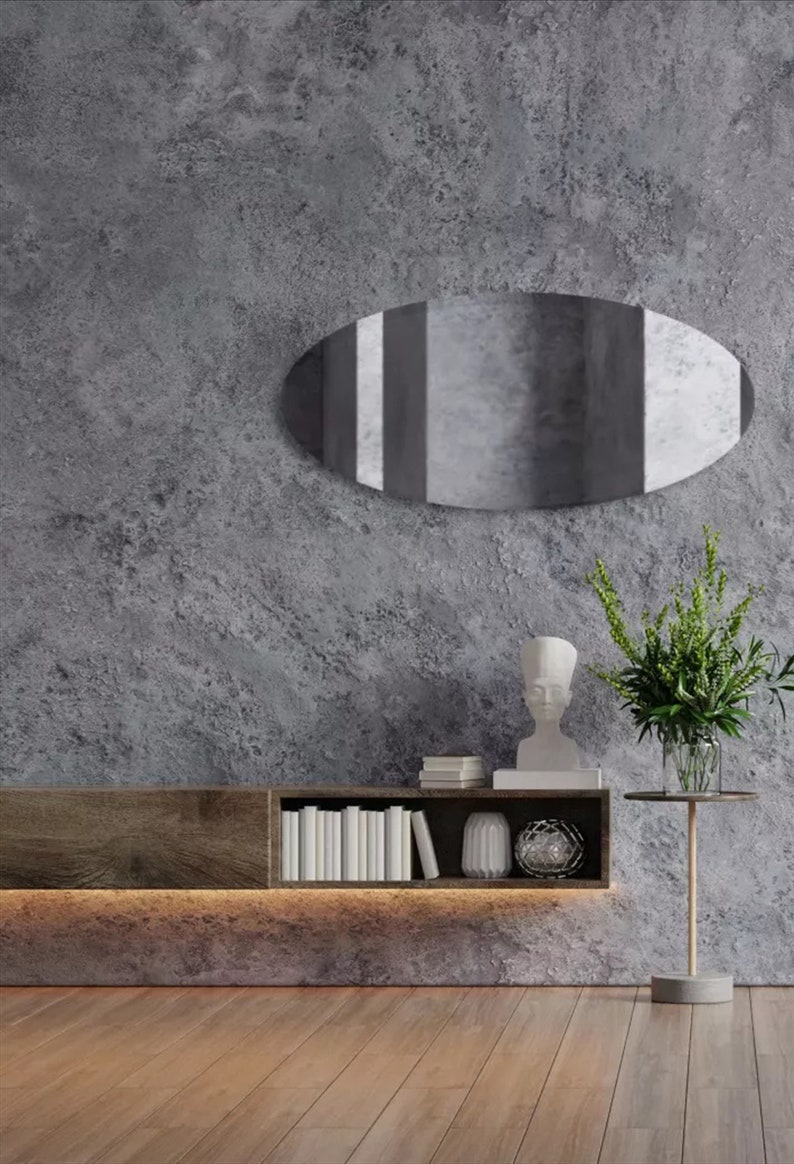 Oval Glass Mirror Ellipse Wall Mirror Mirror With Oval Shape - Etsy