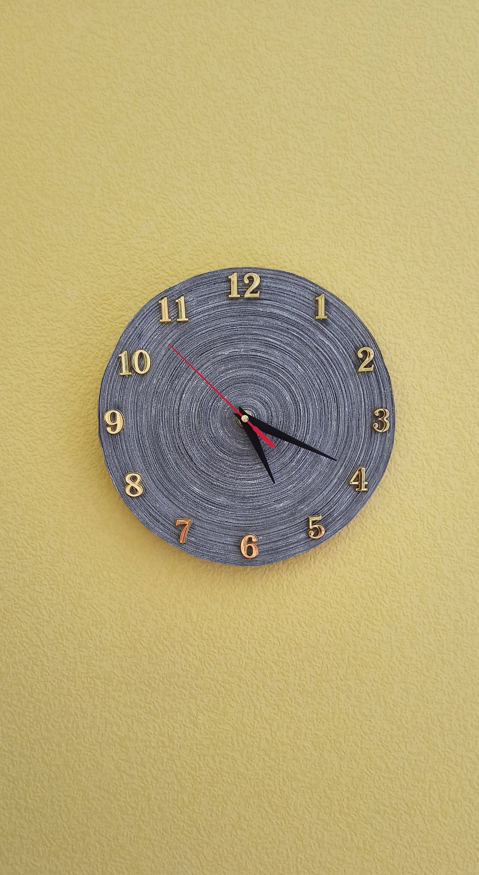 Handmade Wall Clock Made of Thick Paper. Wall Clock. Round Paper Watch ...