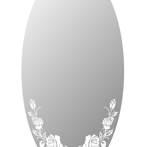 Wall mirror with pattern. Sandblasting pattern on surface of | Etsy