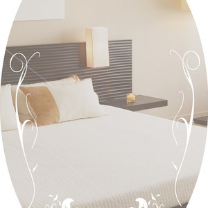 Wall mirror with pattern. Sandblasting pattern on surface of | Etsy