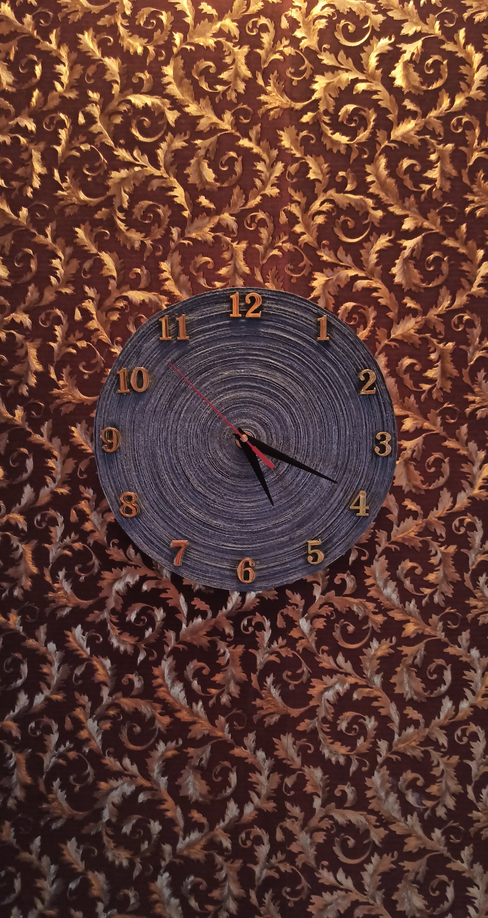 Handmade Wall Clock Made of Thick Paper. Wall Clock. Round Paper Watch ...