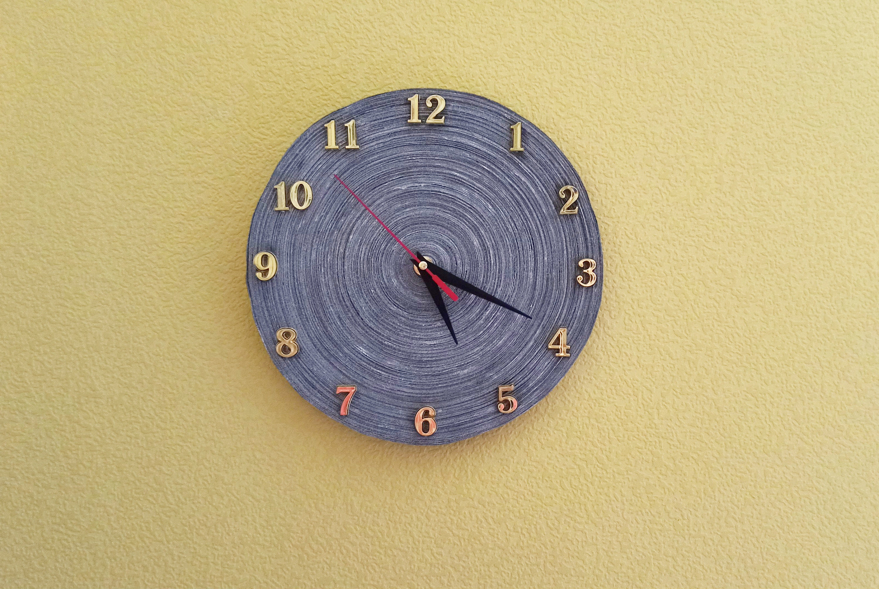 Handmade Wall Clock Made of Thick Paper. Wall Clock. Round Paper Watch ...