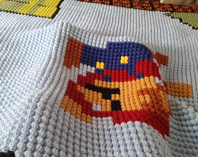 Mario Blanket Bobble Stitch Crochet Pattern - Etsy