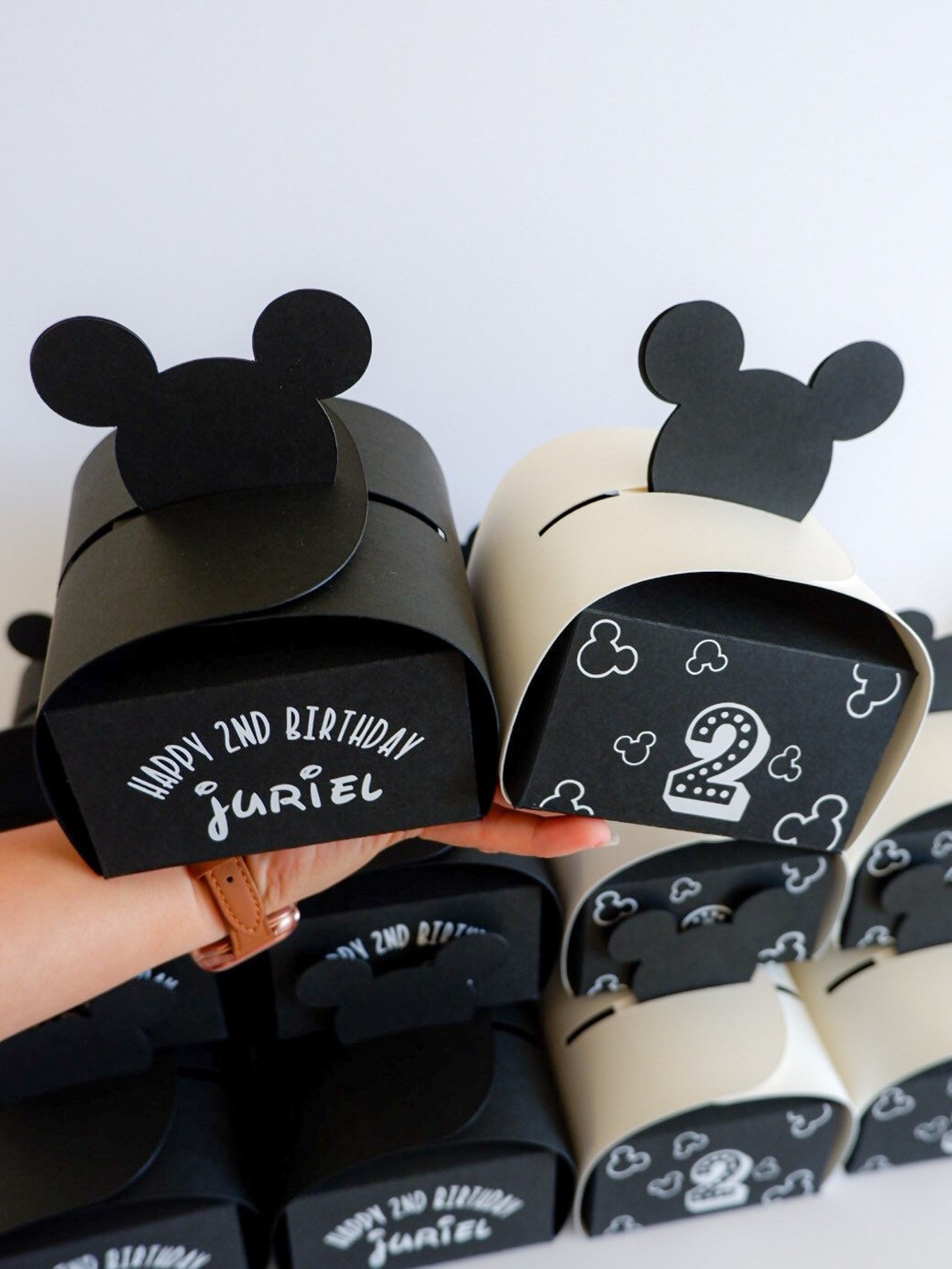 Custom Mickey Mouse Inspired Birthday Favor Boxes - Etsy
