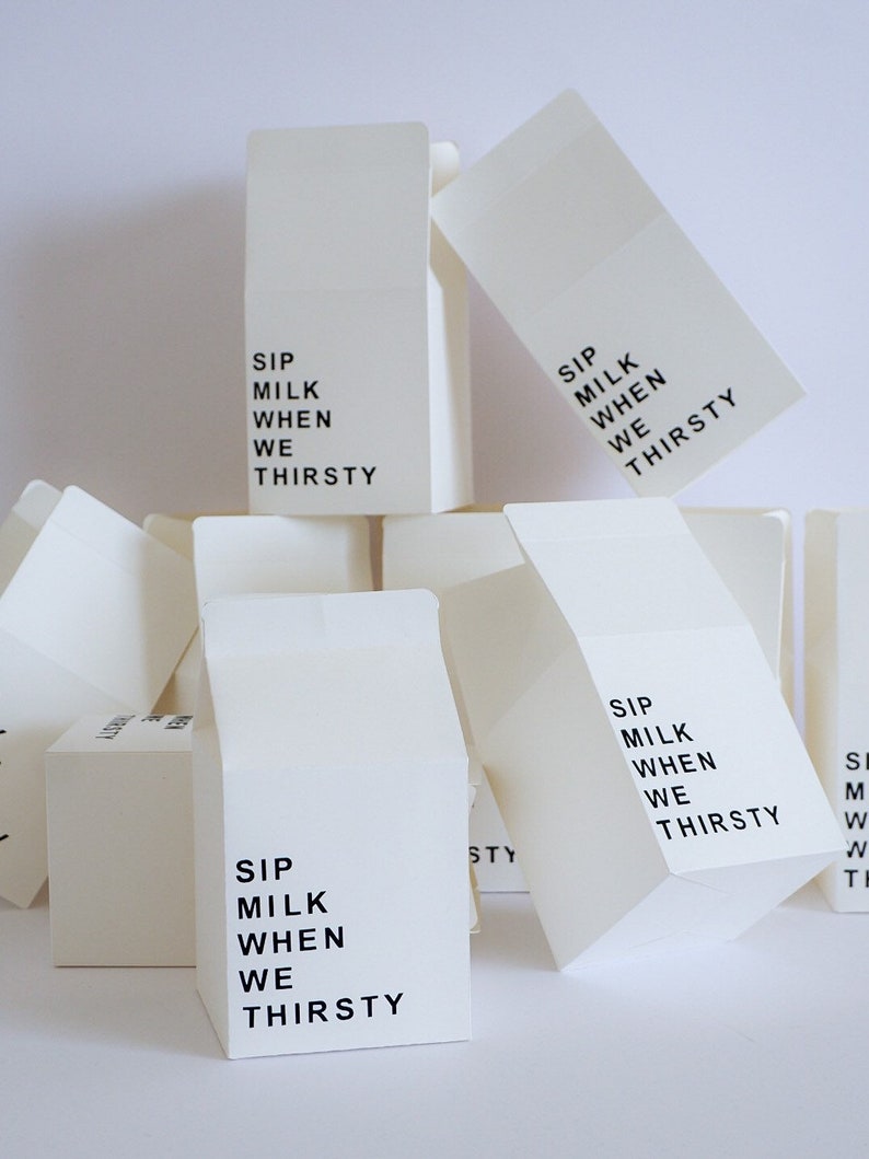 Custom Milk Box Favor Boxes - Etsy