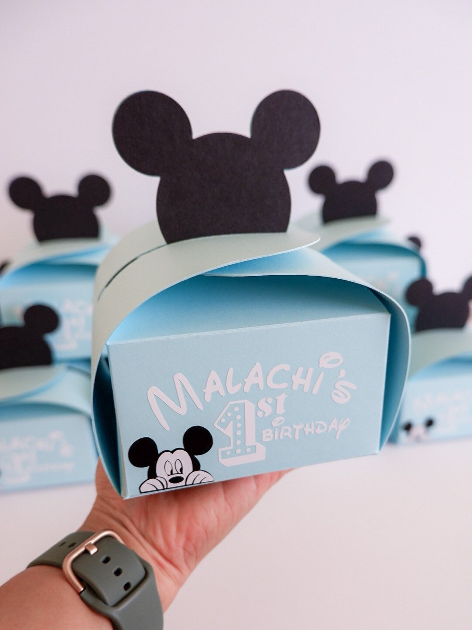 Custom Mickey Mouse Inspired Birthday Favor Boxes - Etsy