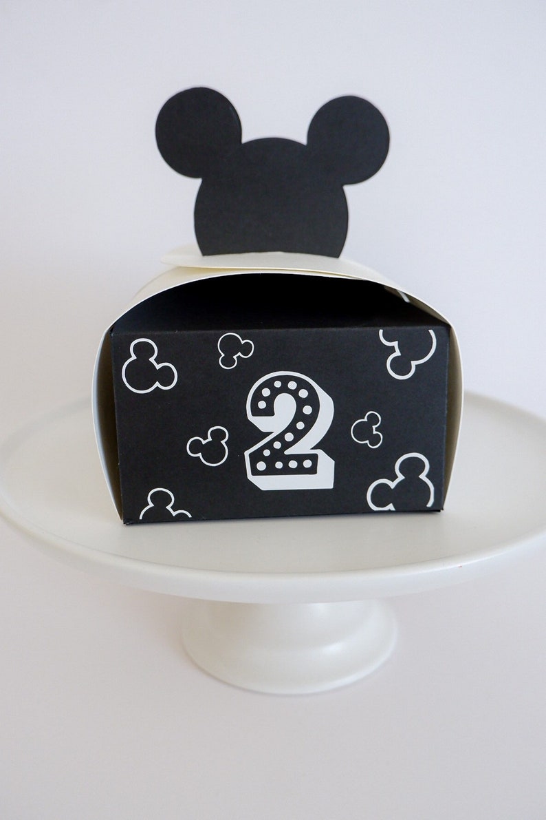 Custom Mickey Mouse Inspired Birthday Favor Boxes - Etsy