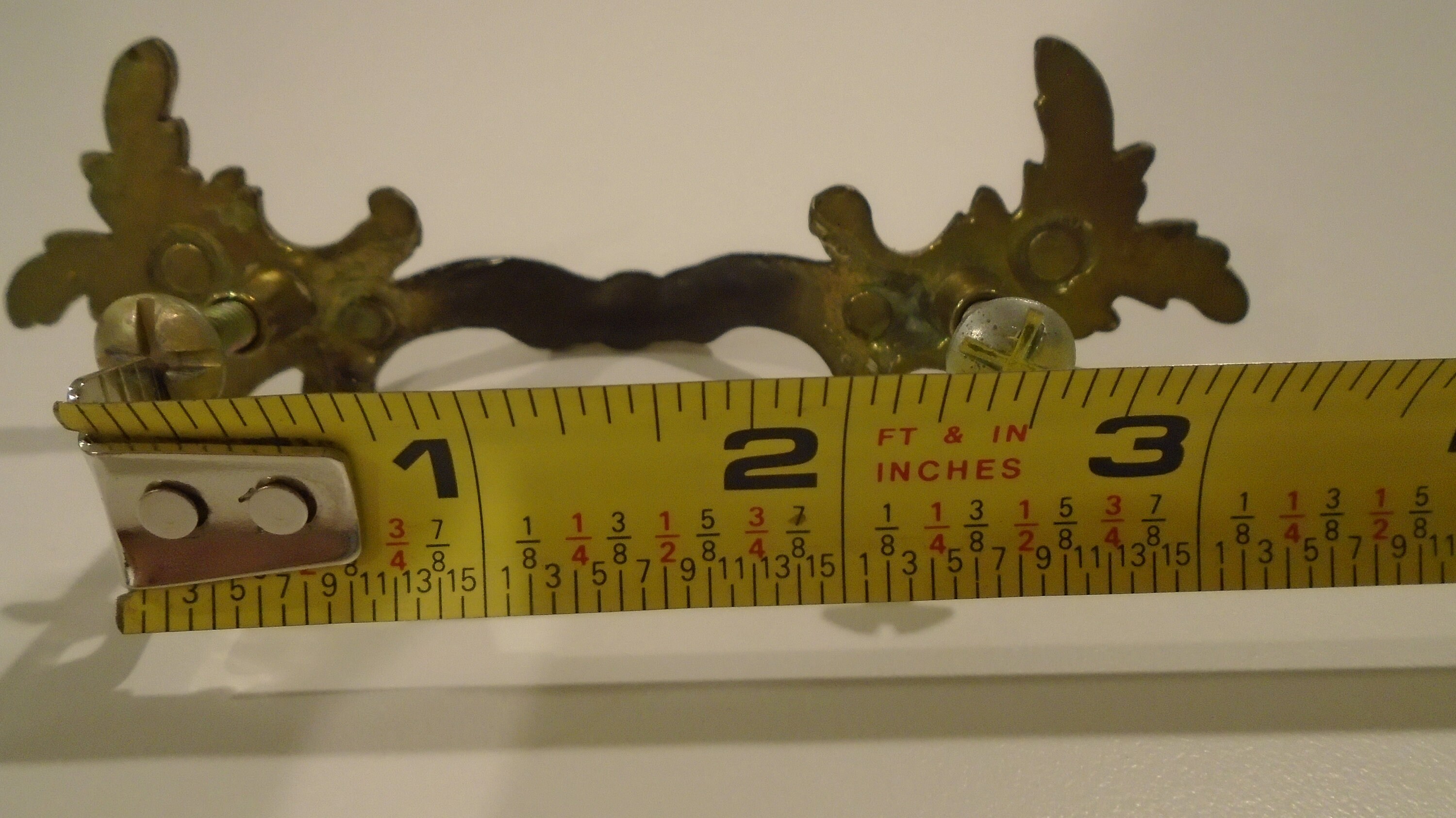 Vintage French Provincial Drawer Pull 1970's Gold White 2-1/2 Inch ...