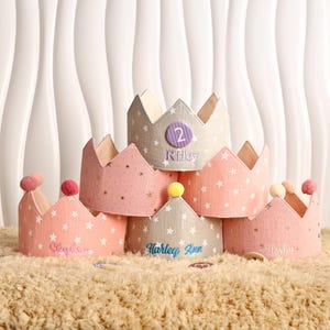 Hand Embroidered Birthday Crown, Baby First Birthday Party Hat,custom ...