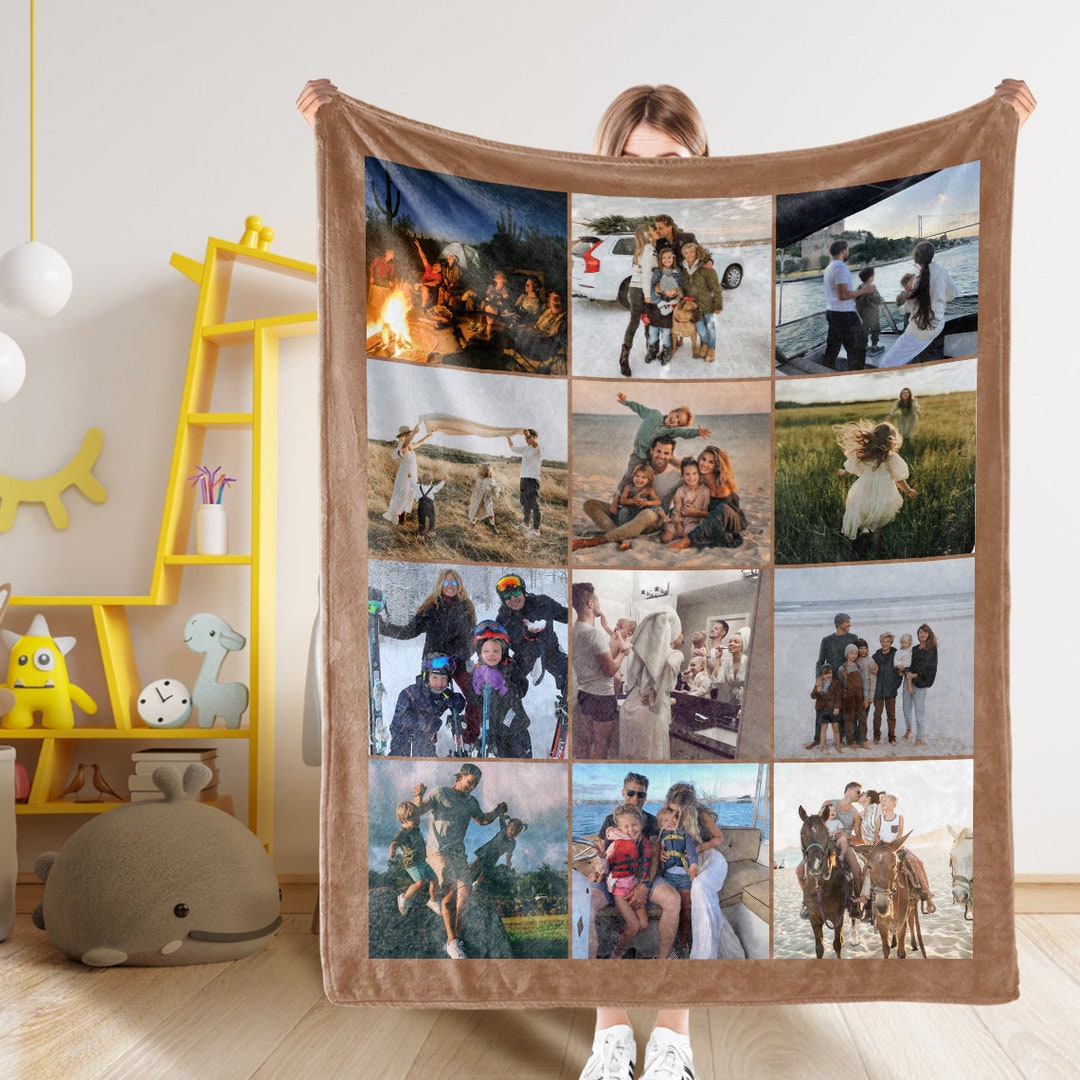 Custom Blanket With Picture,customizable Photo Blanket Collage,super ...