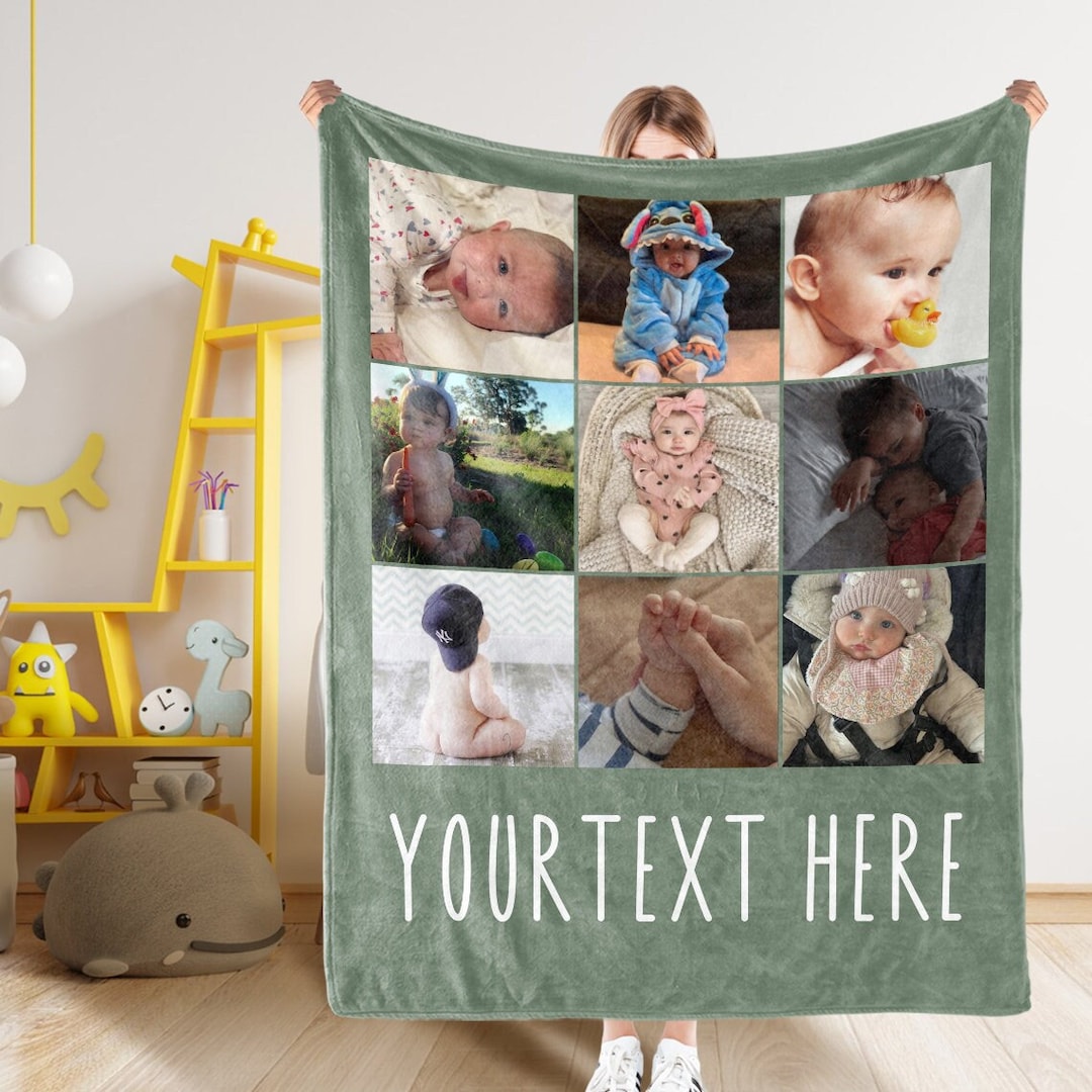 Custom Blanket With Picture,photo Blanket Collage,baby Blanket Family ...