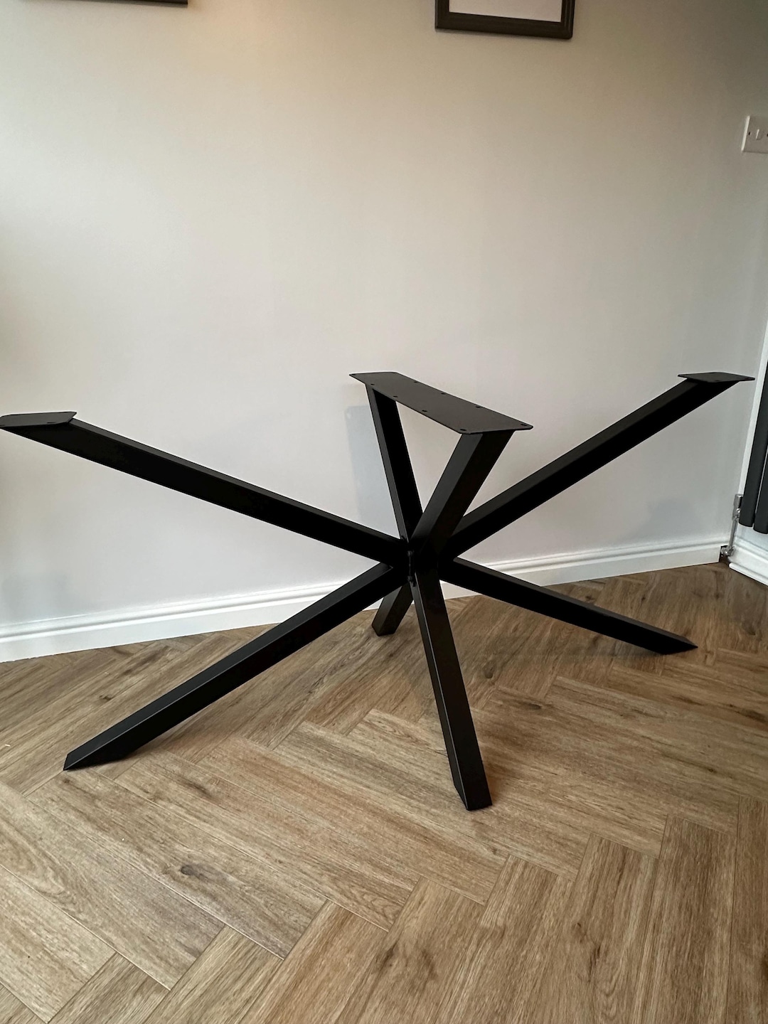 Spider Dining Table Legs - Long Table Base - Black Metal Industrial ...