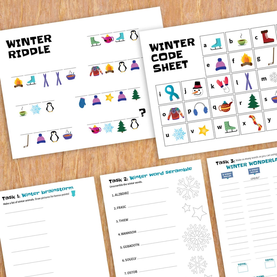Winter Riddle Team Game, Escape Room Style - Etsy