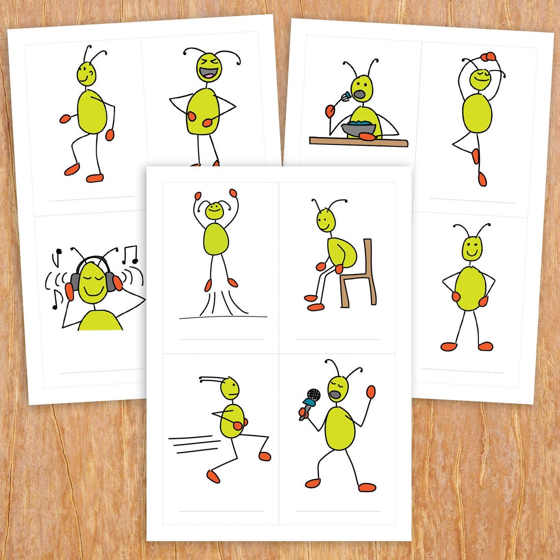 Simon Says ESL Flashcards – Basic English Verbs With Fun, Original ...