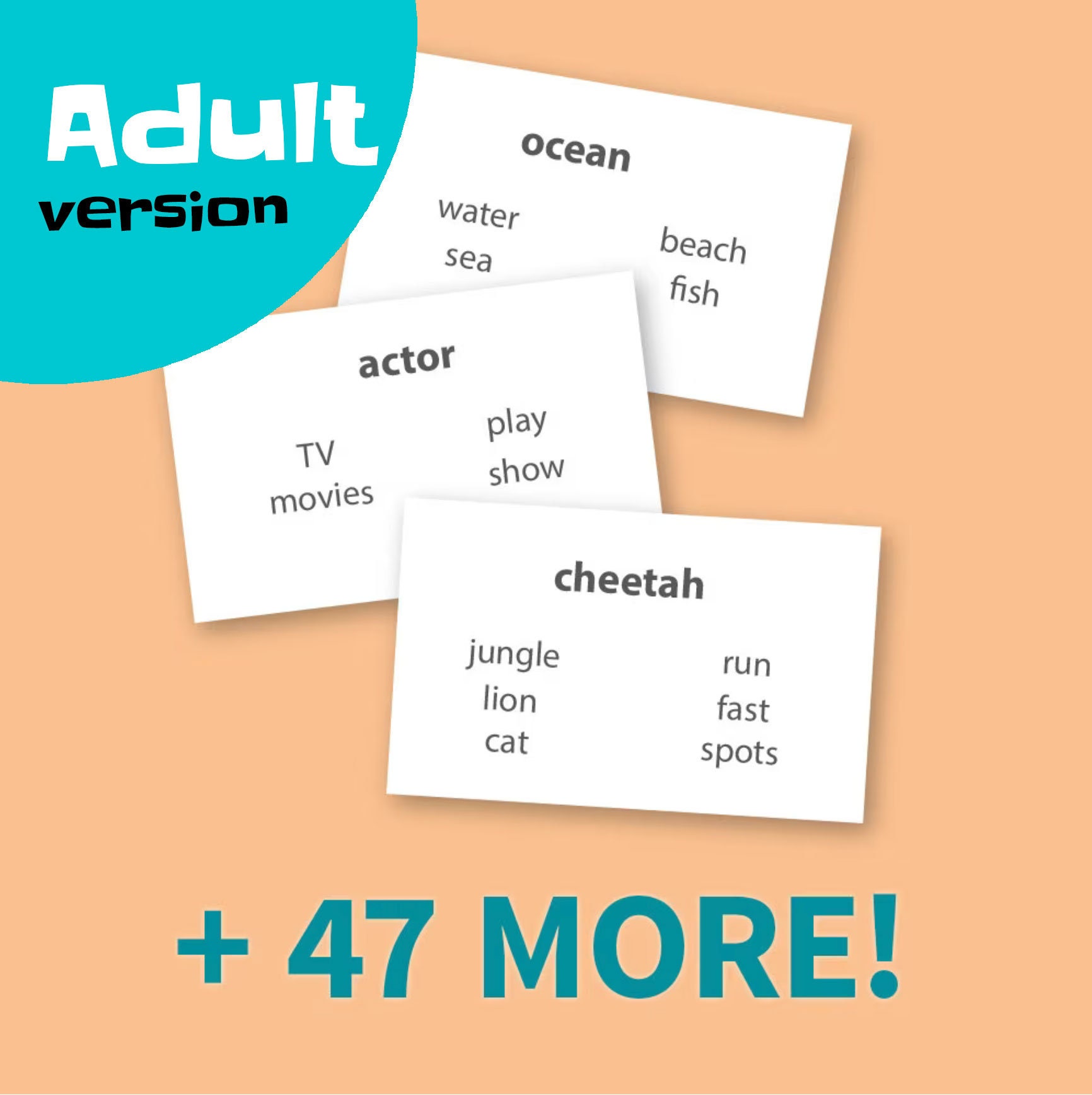 Taboo Game, Kids + Adults Bundle, Printable - Etsy