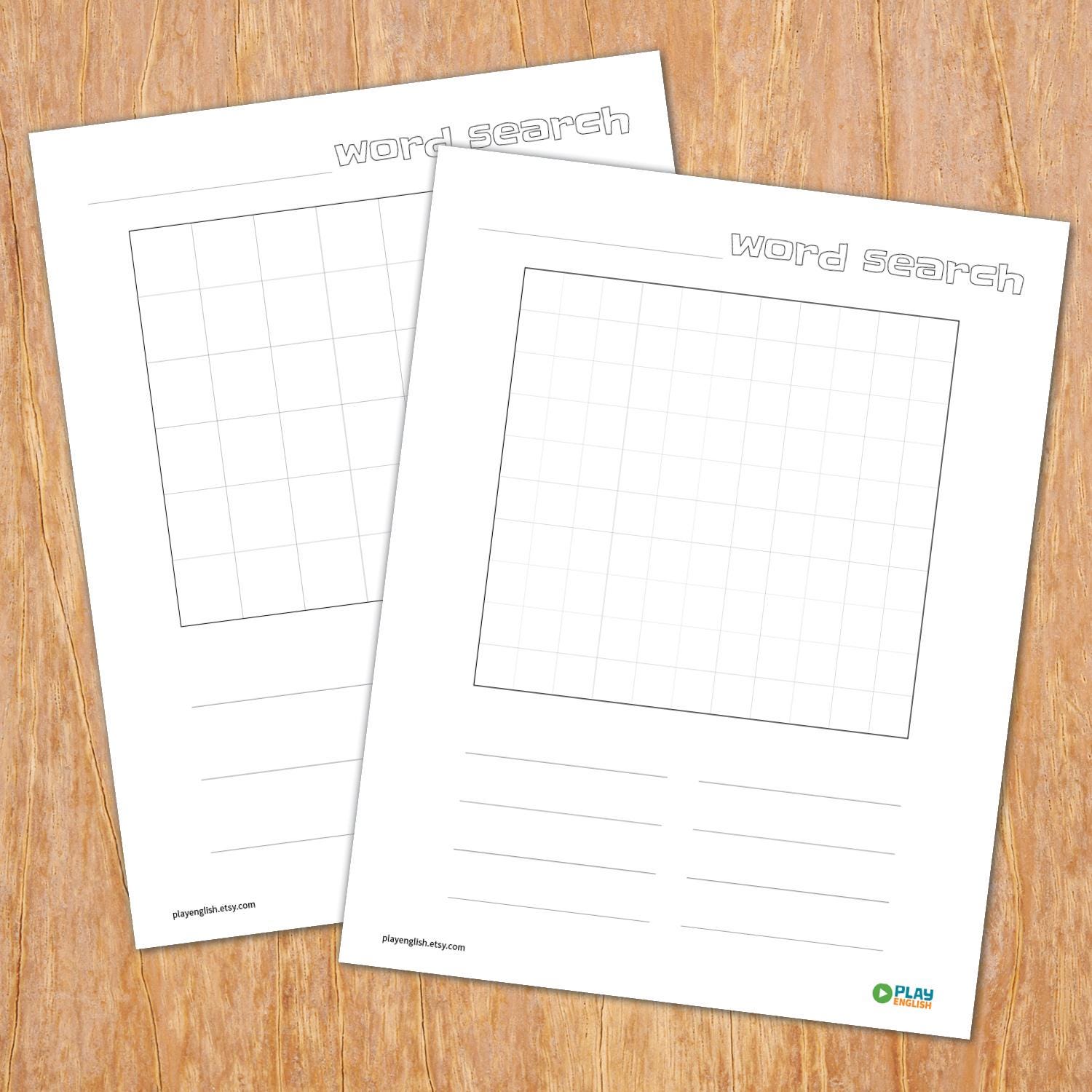Make Your Own Word Search, Creative Kids Summer Printable Activity - Etsy