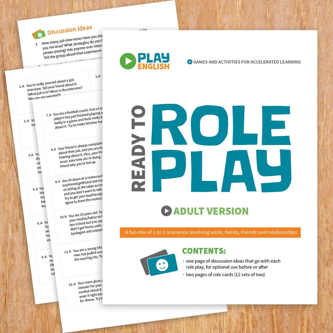 Role Play Scenario Cards With Discussion Prompts - Etsy