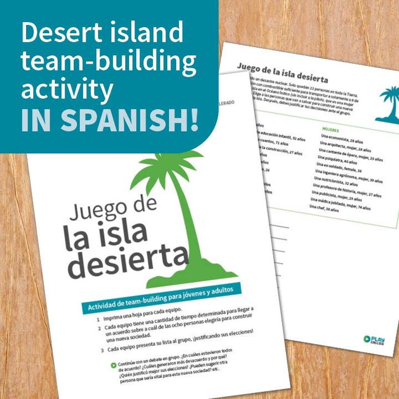 Desert Island Spanish Printable Game, Team-building Activity - Etsy