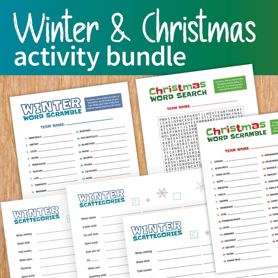 Christmas Activity Bundle Printable, Winter Classroom Party Games ...