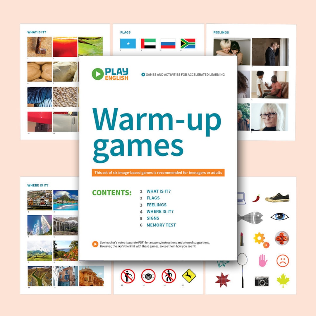 ESL Game Set, Printable Activity Bundle, English Warmups - Etsy