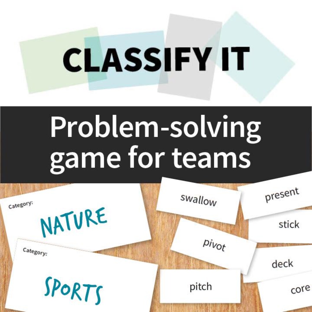 Classify It Team-building Game, Workplace Activity - Etsy