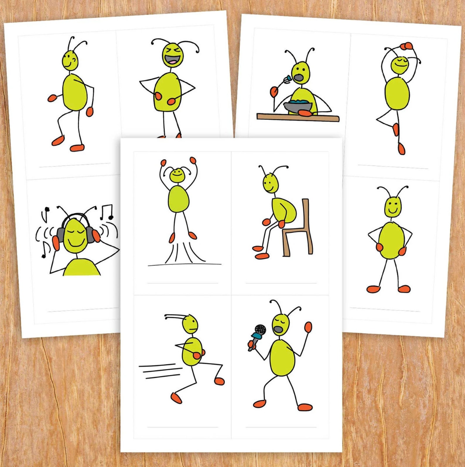Simon Says French Game, Printable Card Game, French Verbs - Etsy