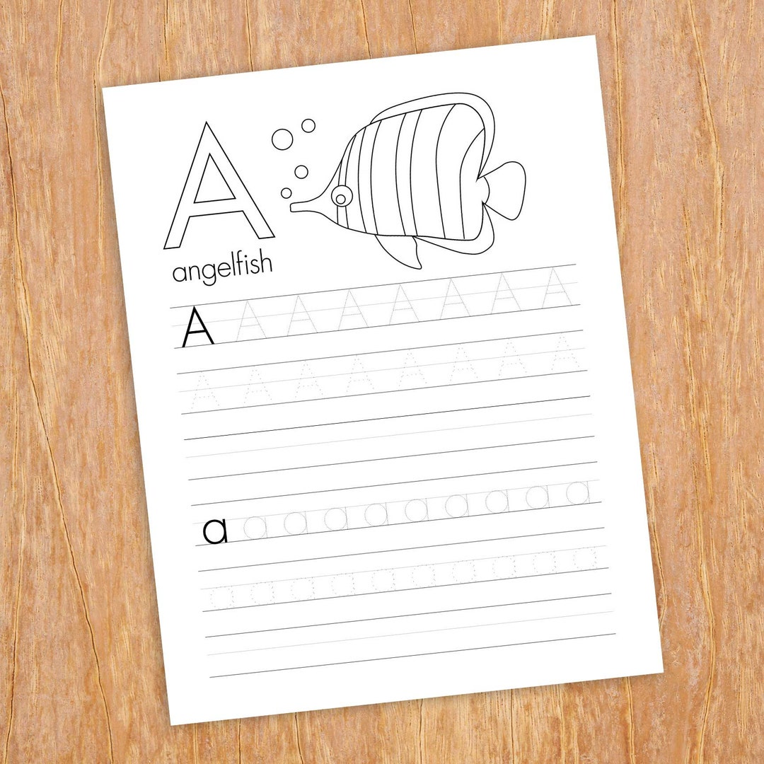 Full Alphabet Tracing Sheets, Printable Tracing Worksheets, Animal ...
