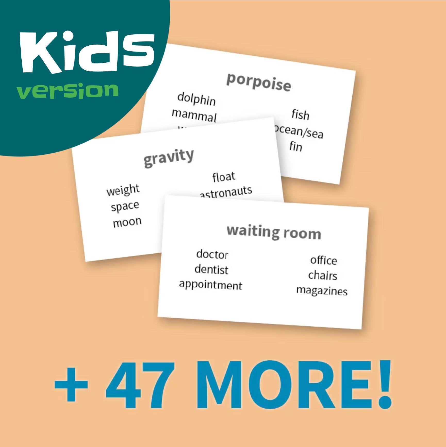 Taboo Game, Kids + Adults Bundle, Printable - Etsy