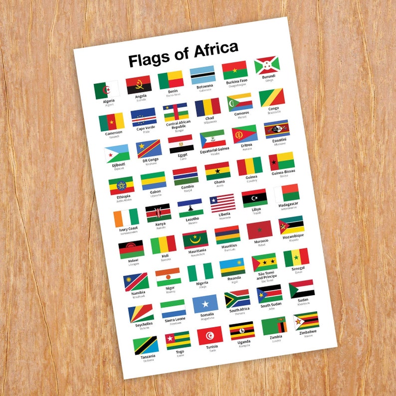 African Flag Printable Poster 11x17 - Etsy