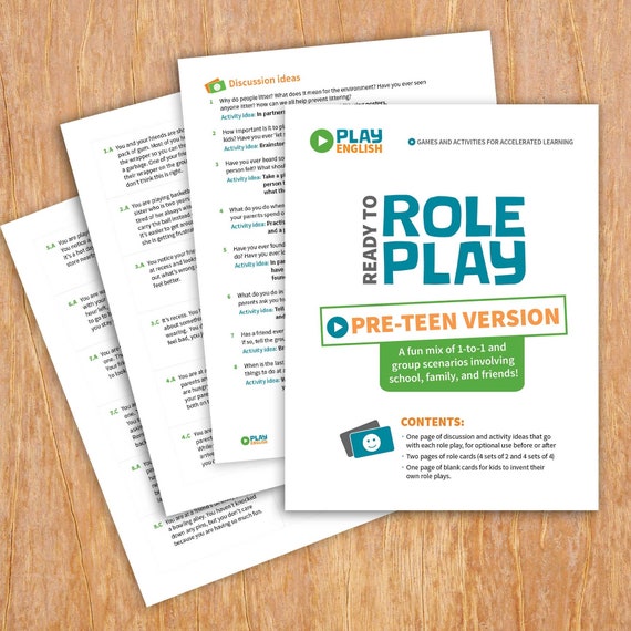 Tarjetas De Juego De Roles Para Estudiantes TEA Role Playing Juego