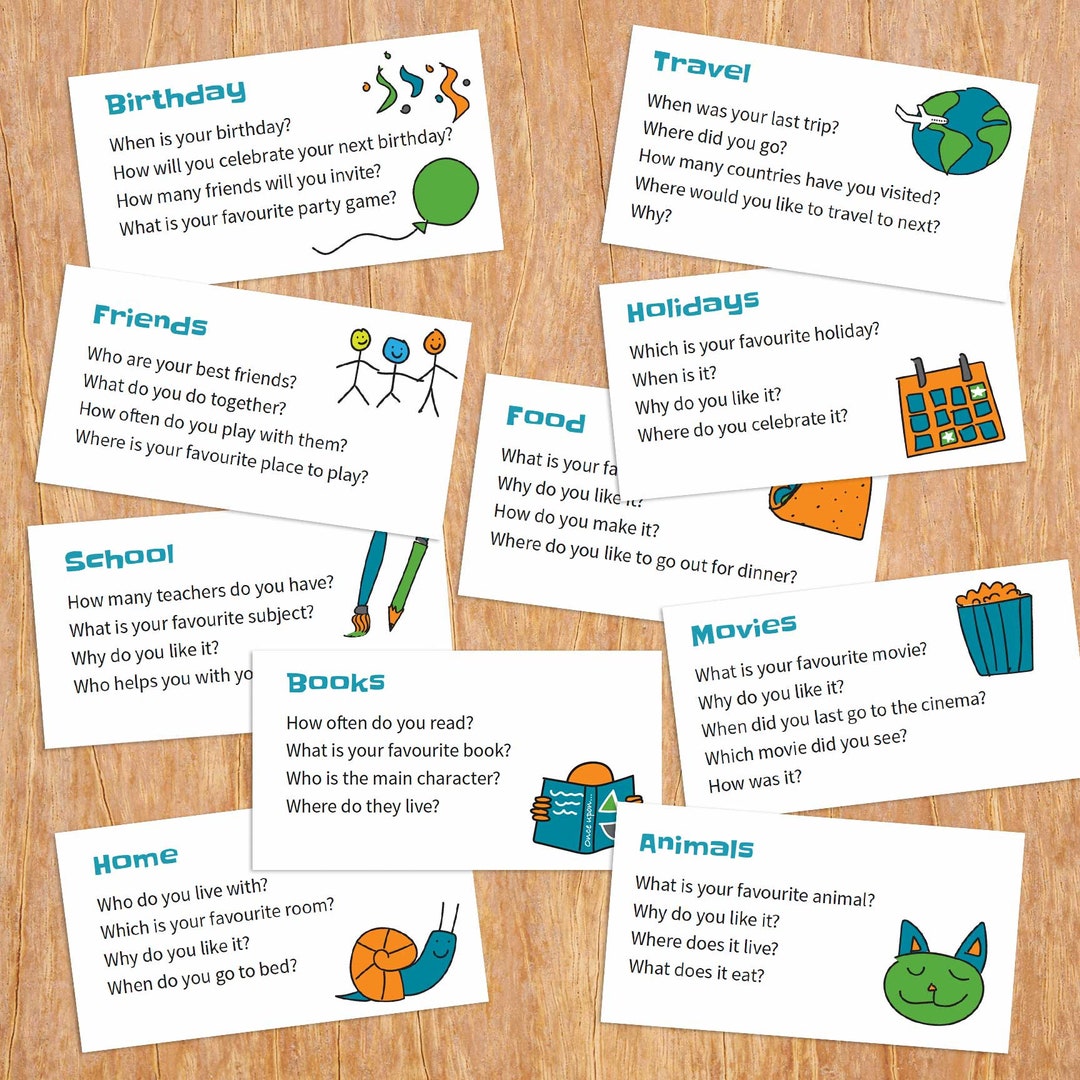 WH Question Cards and Worksheet - Etsy